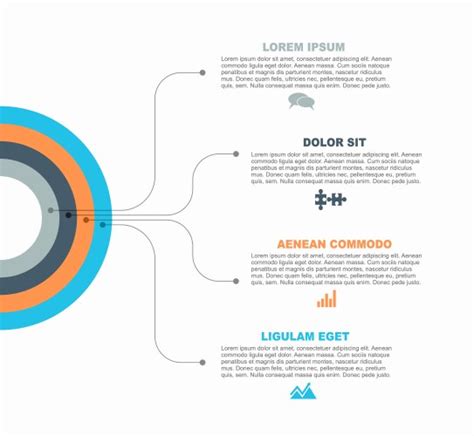 Radial Bar Infographic Chart Design Template Vector Image