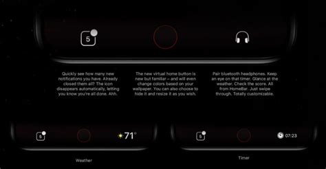 ชมภาพแนวคิด Homebar พื้นที่สำหรับปุ่ม Home เสมือนใน Iphone 8