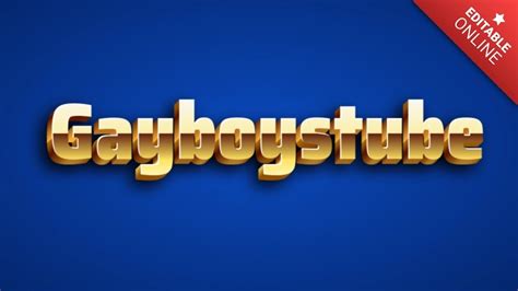 Gayboystube Golden D Text Effect Generator