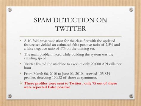 Presentation Detecting Spammers On Social Networks Pptx
