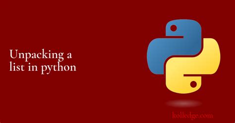 Unpacking A List In Python