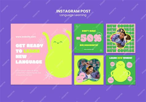 Free Psd Language Learning Template Design