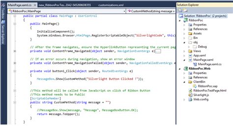 Mvvm Call Method Inside Vm Of Silverlight Application On Click Of Crm