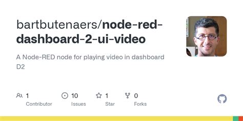 Github Bartbutenaersnode Red Dashboard 2 Ui Video A Node Red Node For Playing Video In