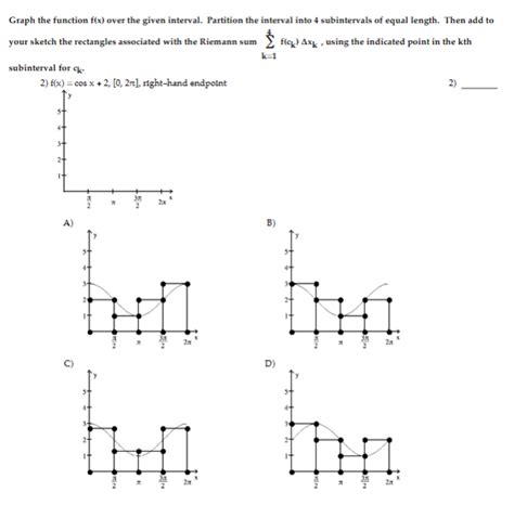 solved graph the function f x over the given interval