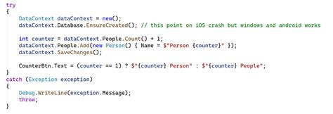 maui ios doesn t work on efcore 7 · issue 9550 · dotnet maui · github