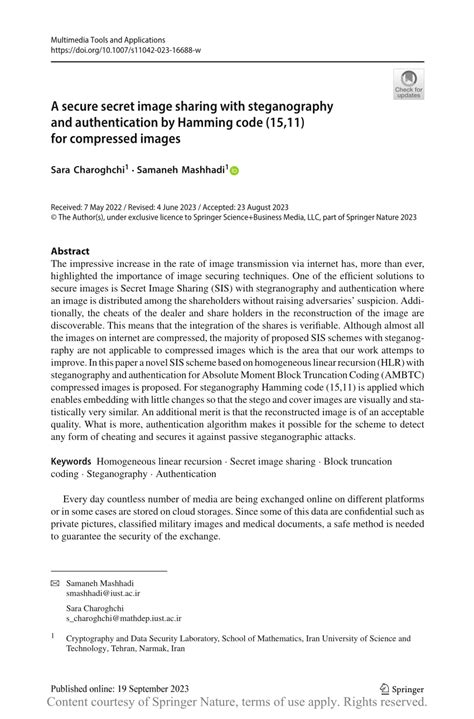 a secure secret image sharing with steganography and authentication by
