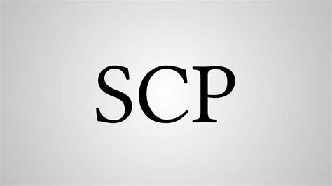 What Does Scp Stand For Youtube