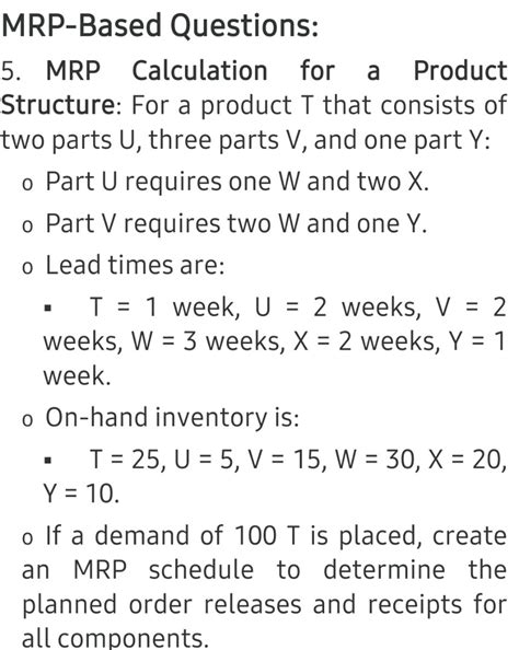 MRP Based Questions 5 MRP Calculation For A StudyX
