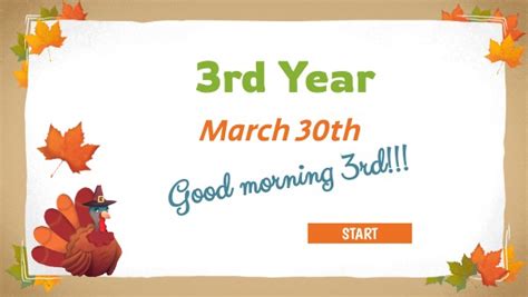 3rd Year Class March 30