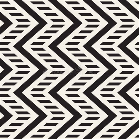 Vector Seamless Zigzag Line Pattern Abstract Stylish Geometric Background Repeating Lattice