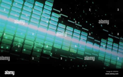 Music Equalizer Bar Audio Waveform Equalizer On Screen Black Background Music Or Sound Wave On