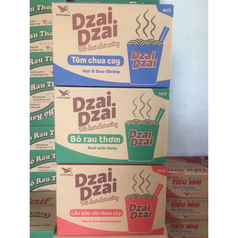 MÌ Dzai Dzai 4 VỊ BÒ HẦm BÒ Rau ThƠm LẨu Kim Chi Chua Cay TÔm Chua Cay Shopee Việt Nam