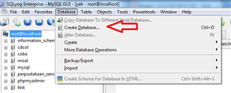 Mebuat Database Dengan Sql Yog Catatan Kecil Eko
