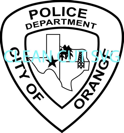 City Of Orange Police Dept Texas Patch Vector File Black Whi Inspire