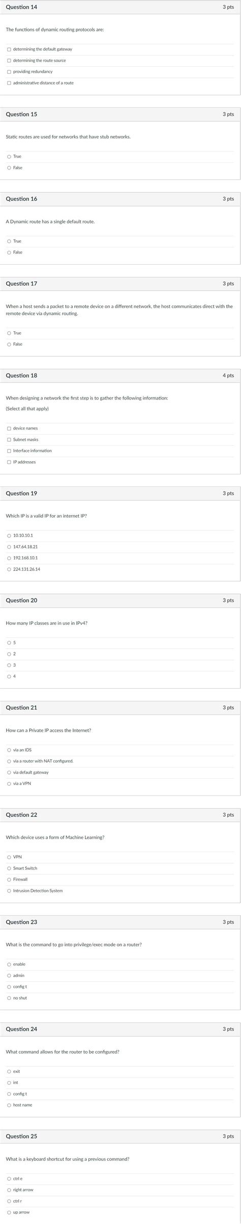 Solved Question Pts The Functions Of Dynamic Routing Chegg
