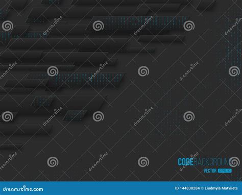 Binary Code Digital Technology Concept Stock Vector Illustration Of