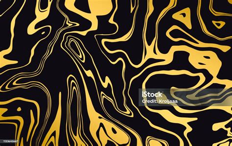 대리석 질감입니다 골드의 다이나믹 리퀴드 패턴 황금 물결 모양 라인 디자인 프로젝트에 대 한 벡터 유체 배경입니다 0명에 대한 스톡 벡터 아트 및 기타 이미지 Istock