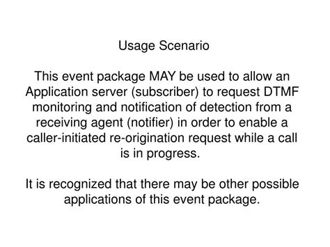 Ppt A Sip Event Package For Dtmf Event Monitoring Draft Zebarth