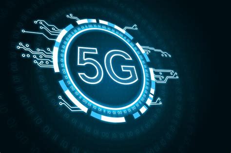 Icona Dellologramma Wireless Mobile Internet Della Rete 5g Rendering