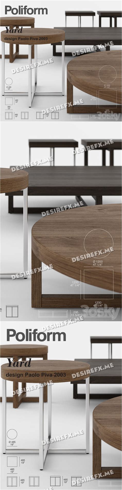 Desire Fx 3d Models Poliform Yard Coffee Table 3d Model