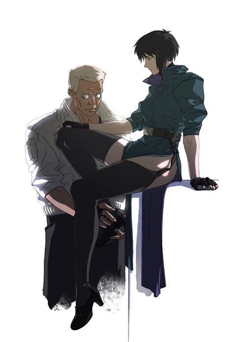 Kusanagi Motoko And Batou Ghost In The Shell Drawn By Aizheajsee