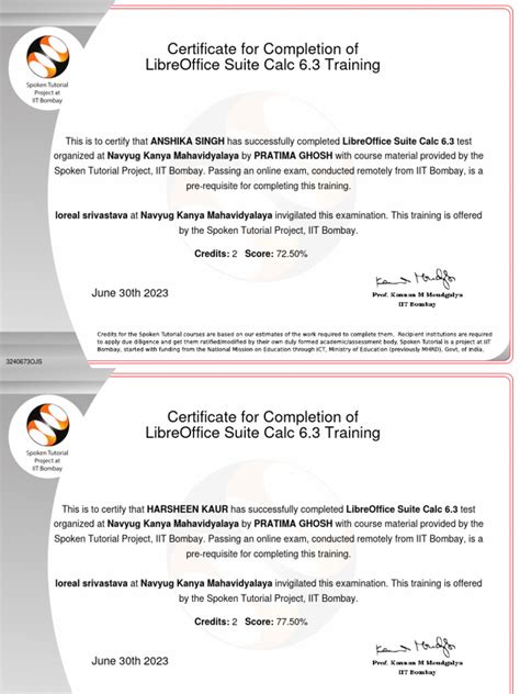 Libreoffice Suite Calc 63 Participant Certificate Download Free Pdf Proprietary Software