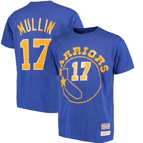 Mitchell And Ness Chris Mullin Golden State Warriors Royal Hardwood Classics Retro Name And Number T