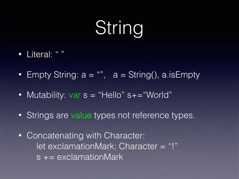 Basic Operator String And Characters In Swift Ppt