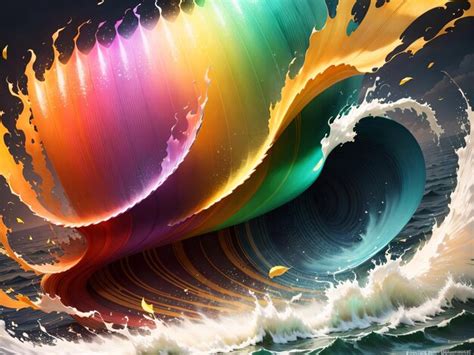 Premium Ai Image Abstract Colorful Waves
