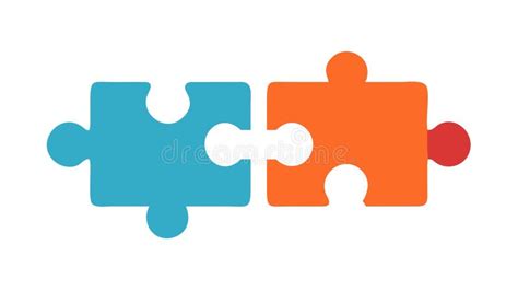 Connected Puzzle Pieces Icon Teamwork And Problem Solving Vector Design Generative Ai Stock