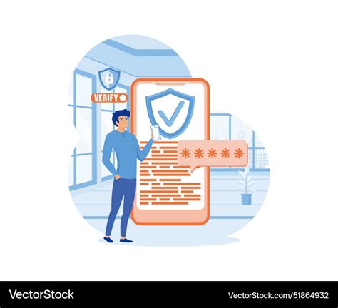 Otp Authentication Secure Verification One Time Vector Image