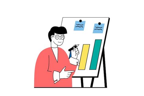 Premium Vector Data Analysis Concept With People Scene In Flat Web
