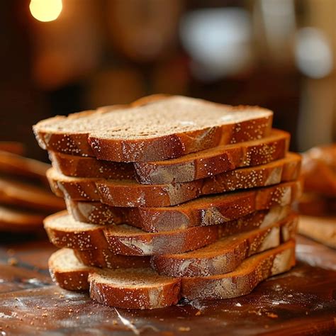 A Stack Of Bread Premium Ai Generated Image