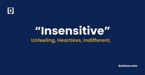 Insensitive Meaning Definition Synonym And Antonym 2025 Buhave