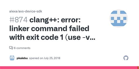 Clang Error Linker Command Failed With Exit Code 1 Use V To See