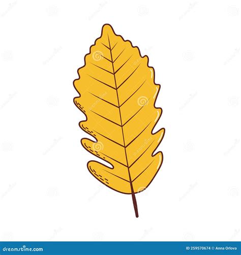 Autumn Leaf Vector Illustration In Hand Drawn Style Stock Vector