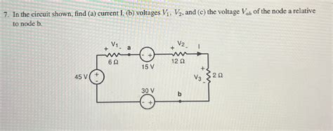 Solved In the circuit shown, find (a) ﻿current I , (b) | Chegg.com