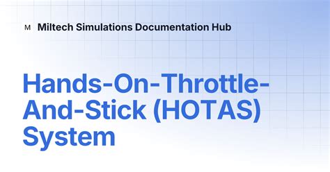 Hands On Throttle And Stick Hotas System Miltech Simulations