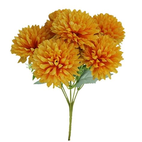 Xoxingysm Artificial Flowers Artificial Fall Flowers Mums Orange Flowers Assorted Mums