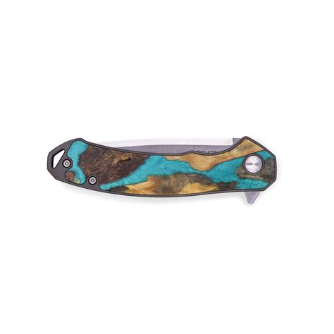 Edc Woodresin Pocket Knife Noyes Mosaic 605113 Carved Knives
