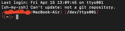 Oh My Zsh Can T Update Not A Git Repository Issue Ohmyzsh Ohmyzsh GitHub