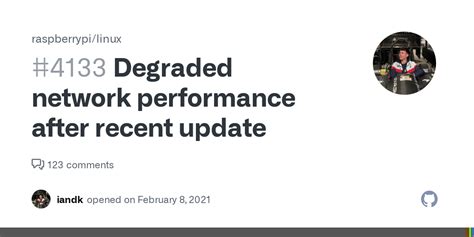 Degraded Network Performance After Recent Update Issue Raspberrypi Linux GitHub