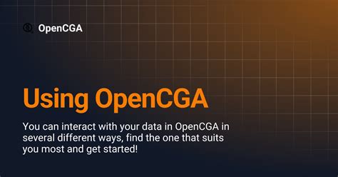 Using OpenCGA OpenCGA