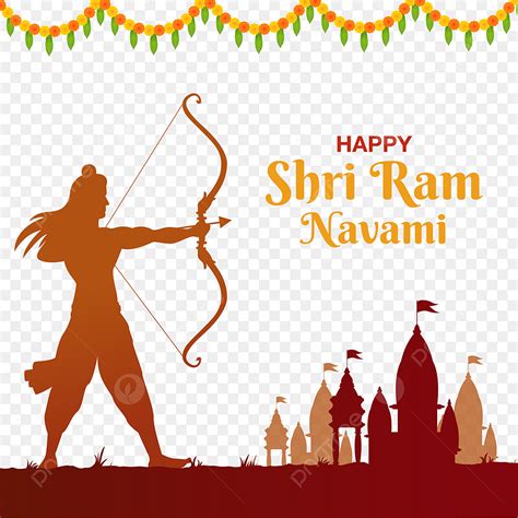 shri ram vector hd png images shri ram navami with bow arrow greeting