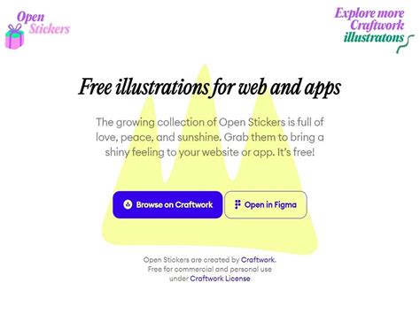 Open Stickers Open Source Illustrations