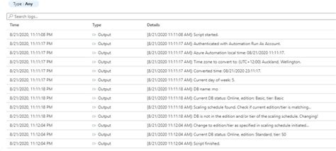 Auto Scaling Azure SQL DB using Automation runbooks