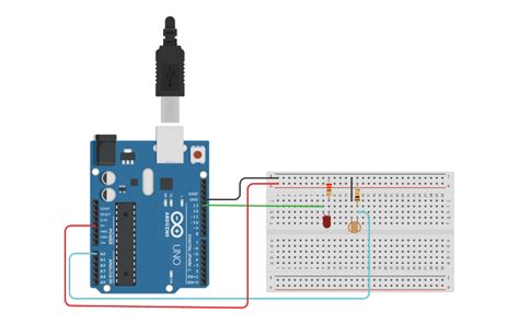 Circuit Design Mnu23 아두이노 조도센서로 Led켜기브레드보드 Tinkercad