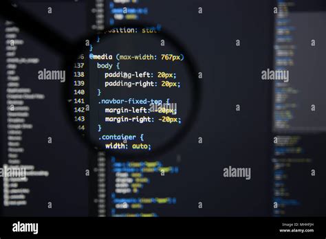 Real Css Code Developing Screen Programing Workflow Abstract Algorithm Concept Lines Of Css