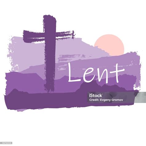 재의 수요일 웹 배너 또는 소셜 그래픽을 위한 그런지 스타일의 기독교 십자가 사순절의 첫날은 기도와 금식의 거룩한 날입니다